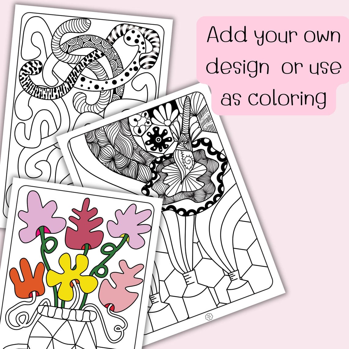 Zentangle® Practice Sheet Template: Easy & Bold Patterns (PDF Download ...