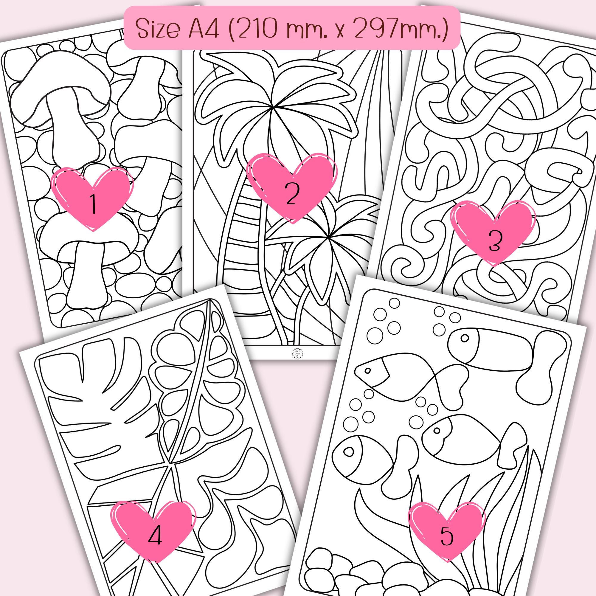 Zentangle® Practice Sheet Template: Easy & Bold Patterns (PDF Download ...
