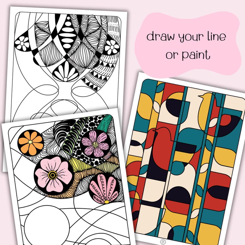 Zentangle® Practice Sheet Template: Bold & Easy (digital Download) - Etsy