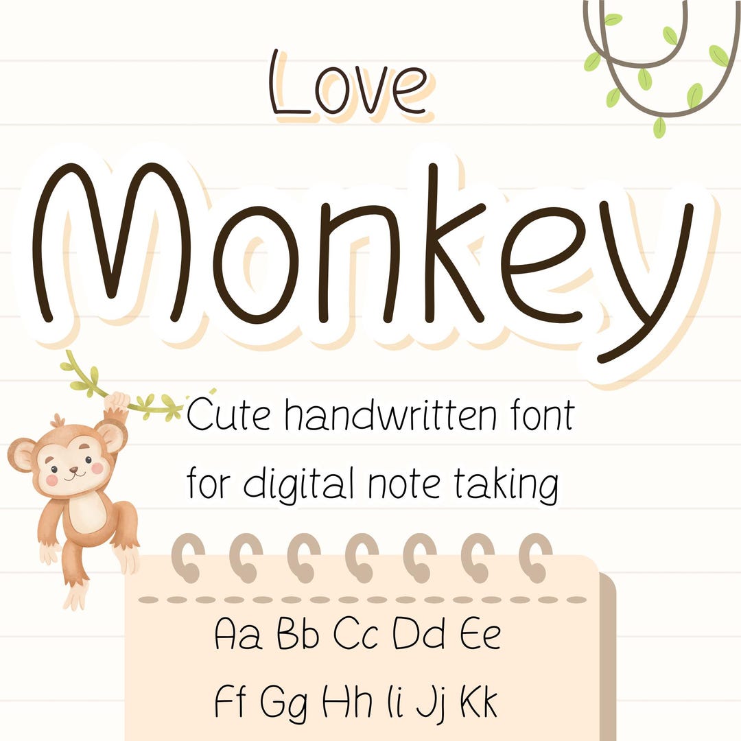 Handwriting Font for Goodnotes, Note Taking Fonts, Student Fonts, Cute ...