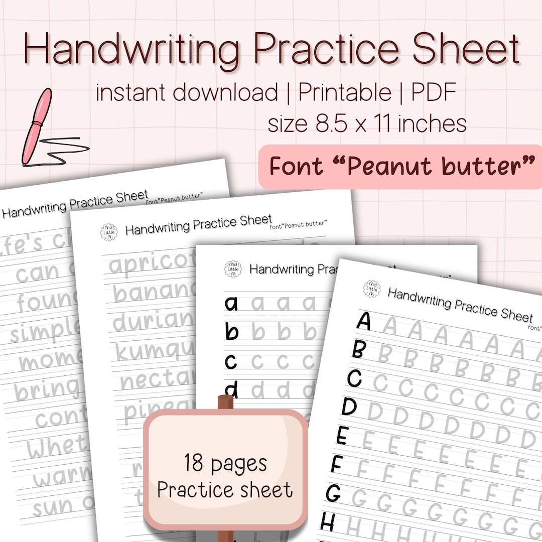 Bold Handwriting Practice Worksheets: Alphabet and Sentences Tracing ...