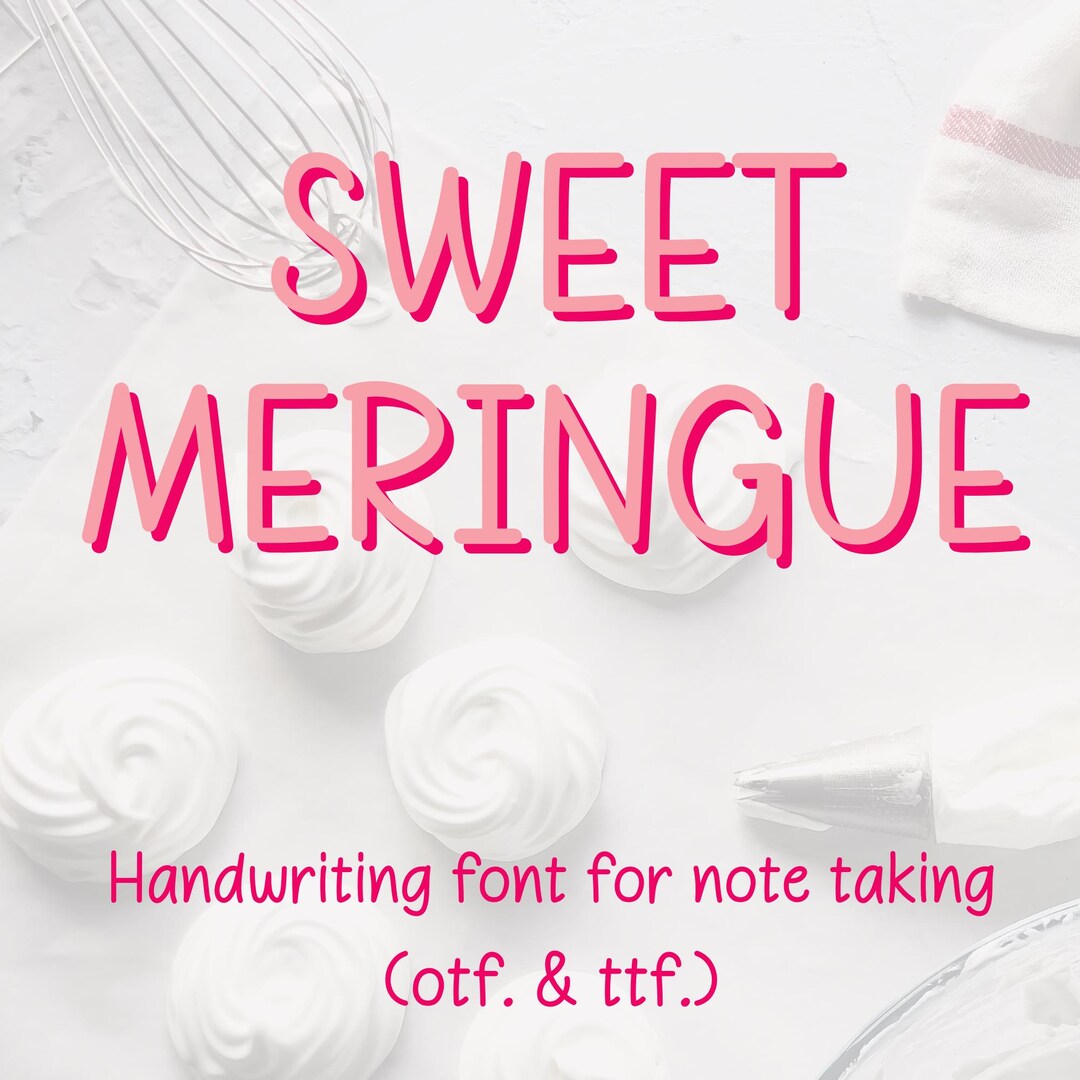 Sweet Meringue Handwriting Font for Digital Planner, Ipad, Study Notes ...
