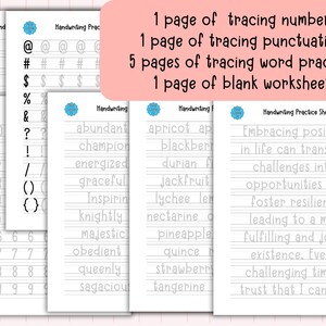 Handwriting Practice Worksheets,printable Handwriting Sheet,alphabet ...
