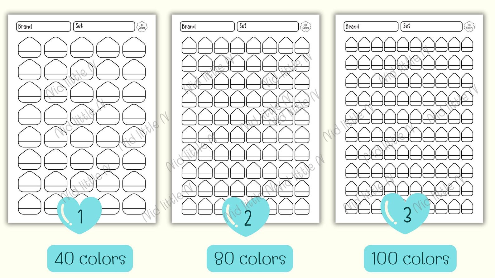 Color Swatch Chart, Alcohol Marker Tracker (PDF) - Etsy