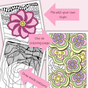 Zentangle® Practice Sheet Template: Relaxing Pattern Art (digital ...