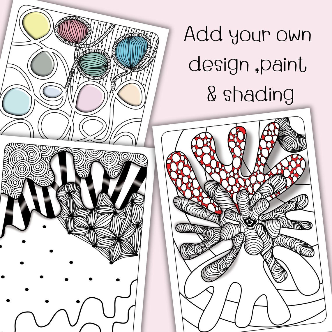 10 Pages Blank Zentangle® Practice Sheet Template,zentangle Pattern ...