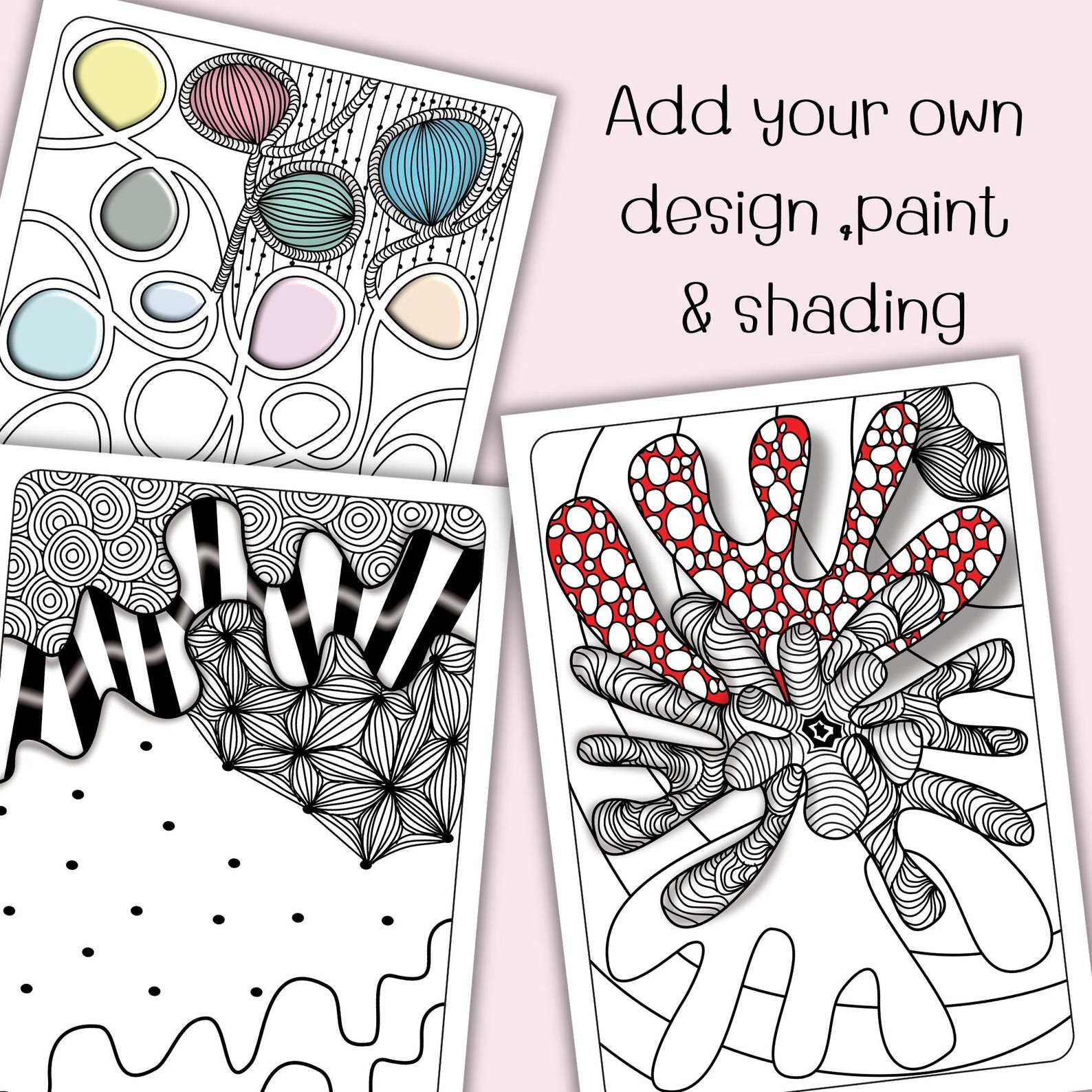 10 Pages Blank Zentangle® Practice Sheet Template,zentangle Pattern ...