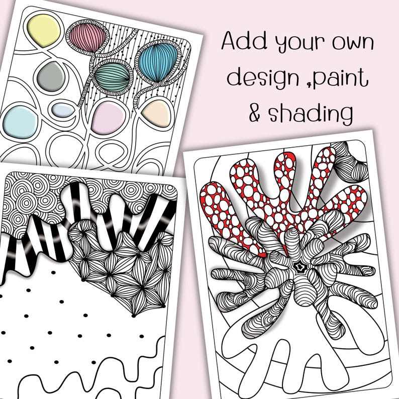 10 Pages Blank Zentangle® Practice Sheet Template,zentangle Pattern ...