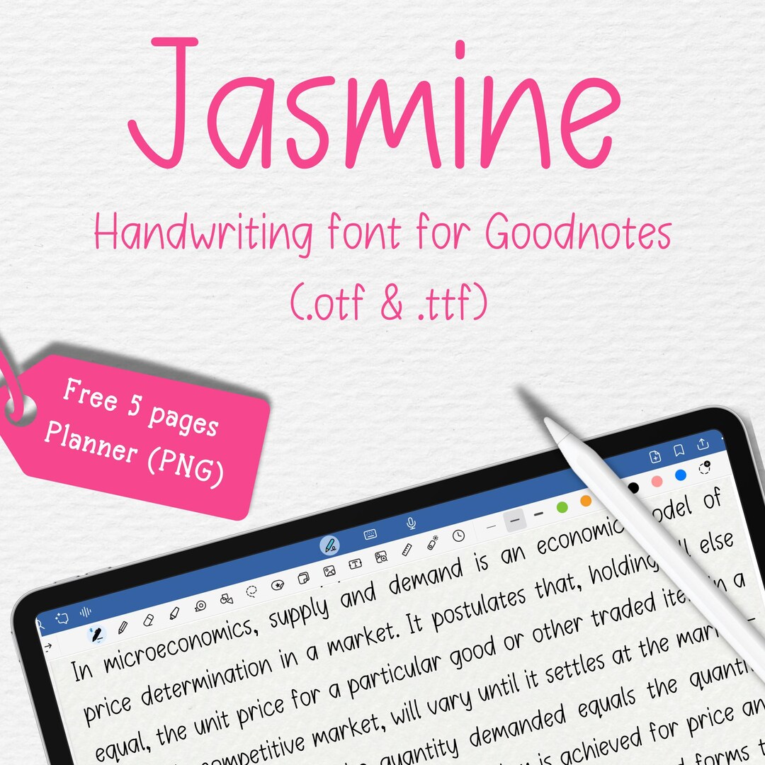 Handwriting Font for Goodnotes, Cute and Neat Font, Free Digital ...