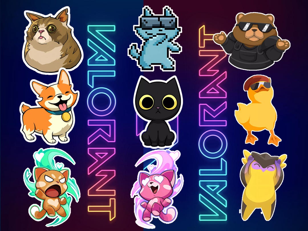 Valorant Animal Stickers, Valorant Decals, Gaming Stickers, Valorant ...