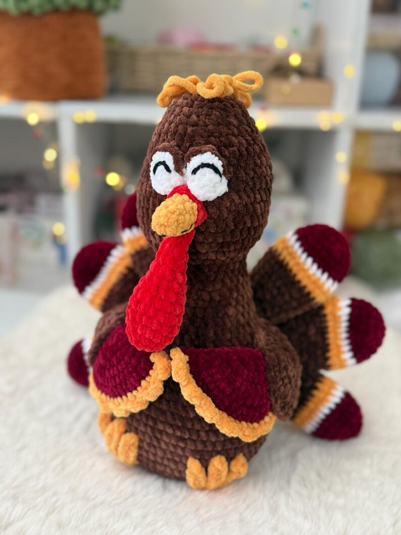 Crochet Turkey Pattern PDF, Amigurumi Turkey Crochet Pattern for ...