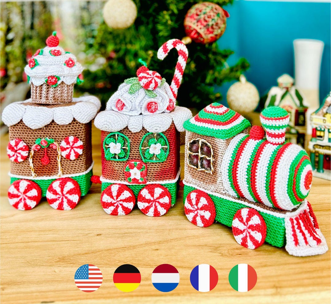 Sweet Christmas Train Crochet Pattern, Christmas Crochet, Christmas ...