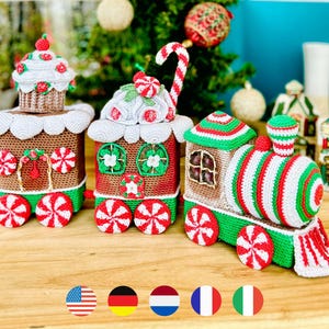 Sweet Christmas Train Crochet Pattern, Christmas Crochet, Christmas ...