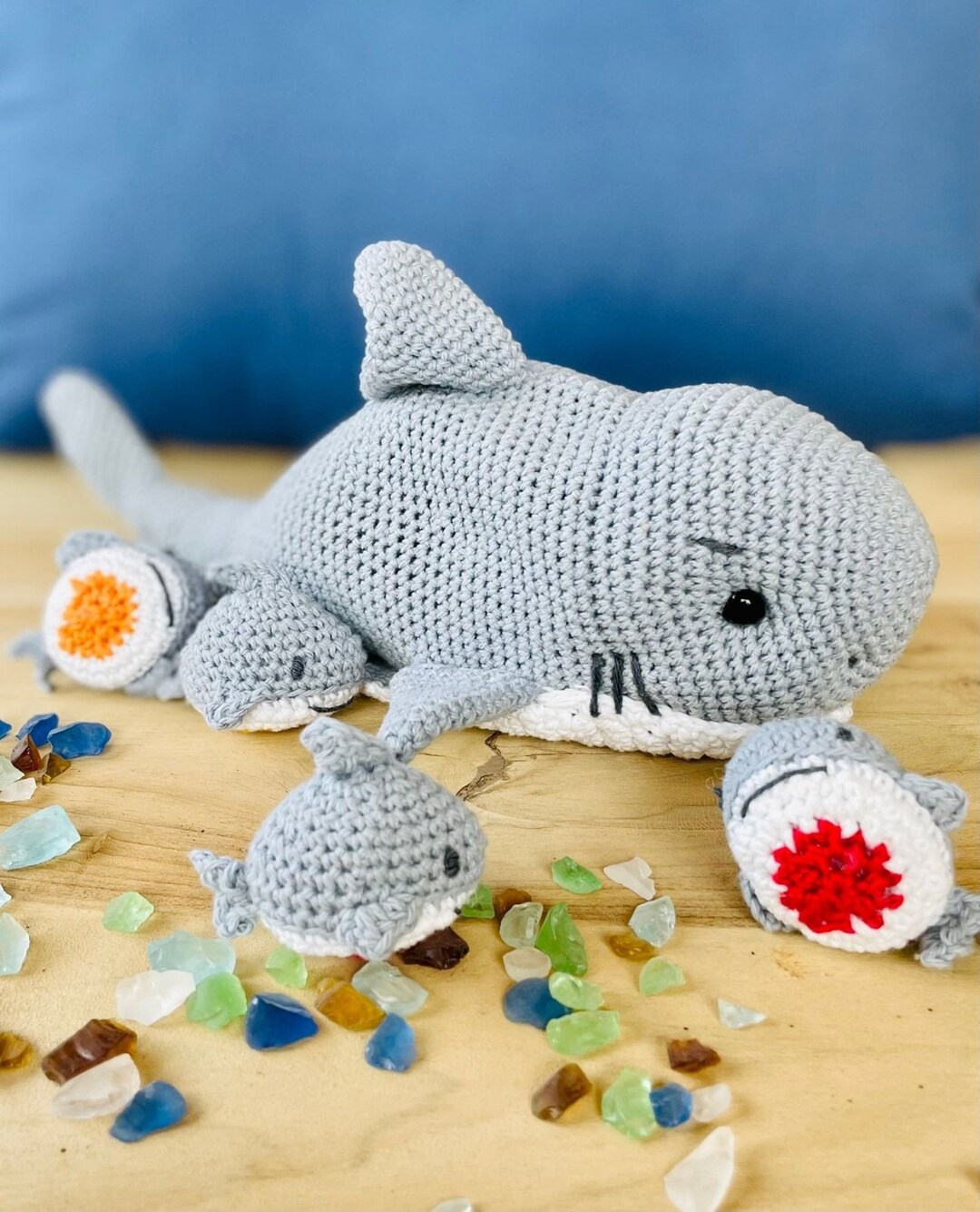 Crochet Shark Memory Game Pattern – Amigurumi With Mini Sharks ...
