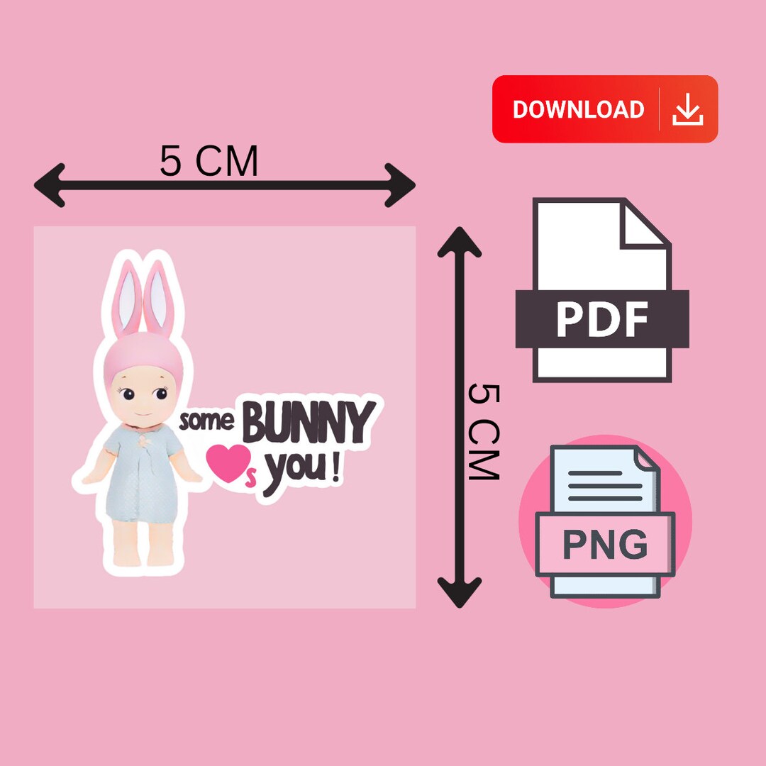 Sonny Angel Rabbit: Sticker, Printable, Bunny Quotes, Label - Etsy