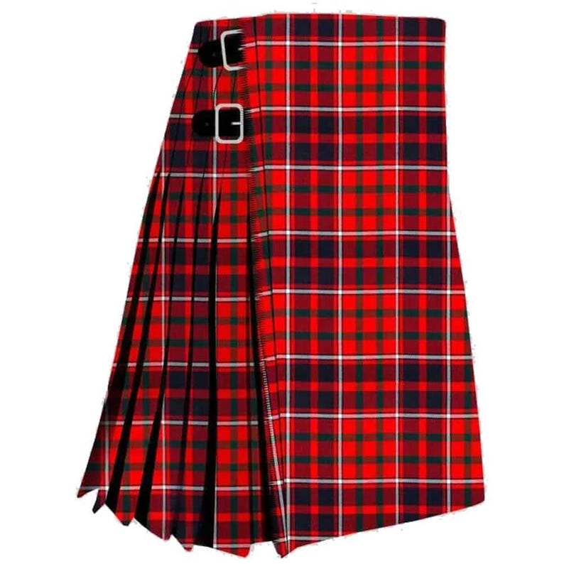 Scottish Traditional Cameron Lochiel Red Modern 8 Yard Heavy Weight ...