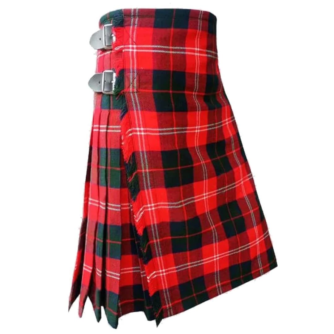 Scottish Traditional Chisholm 8 Yard Heavy Weight Tartan Kilt - Men's ...