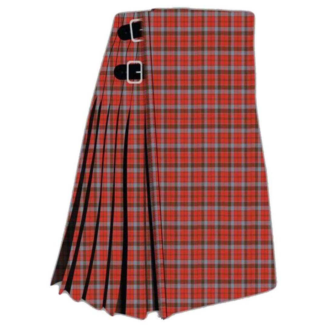 Scottish Traditional Robertson Red Weathered 8 Yard Heavy Weight Tartan ...