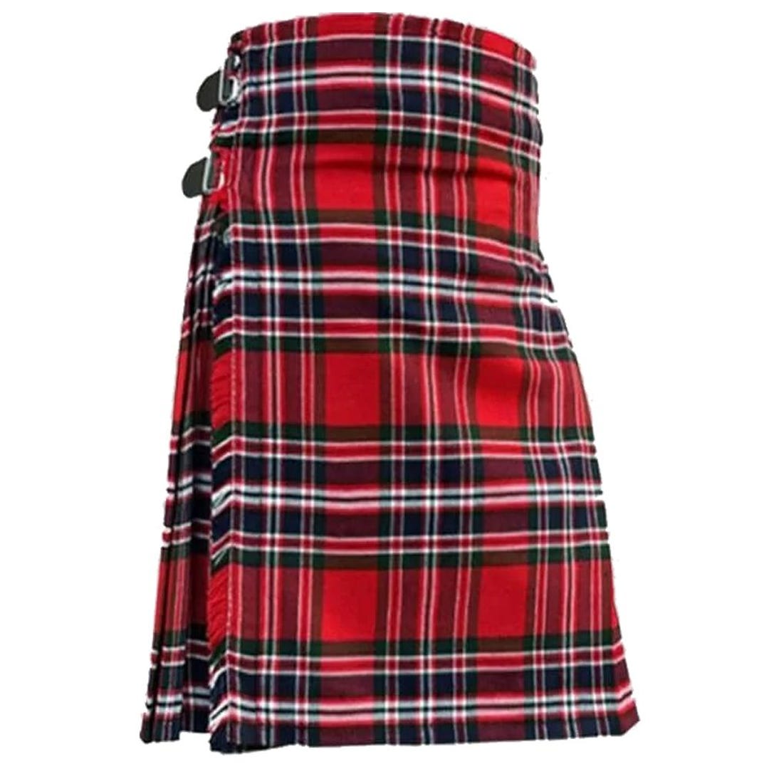 Scottish Traditional Macfarlane Modern 8 Yard Heavy Weight Tartan Kilt - Men's Handmade Tartan ...