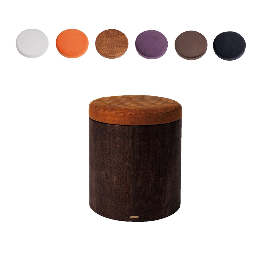 Dark Oak Wood Veneer Bench, Modern Minimalist Stool, Multiple Colors - Etsy