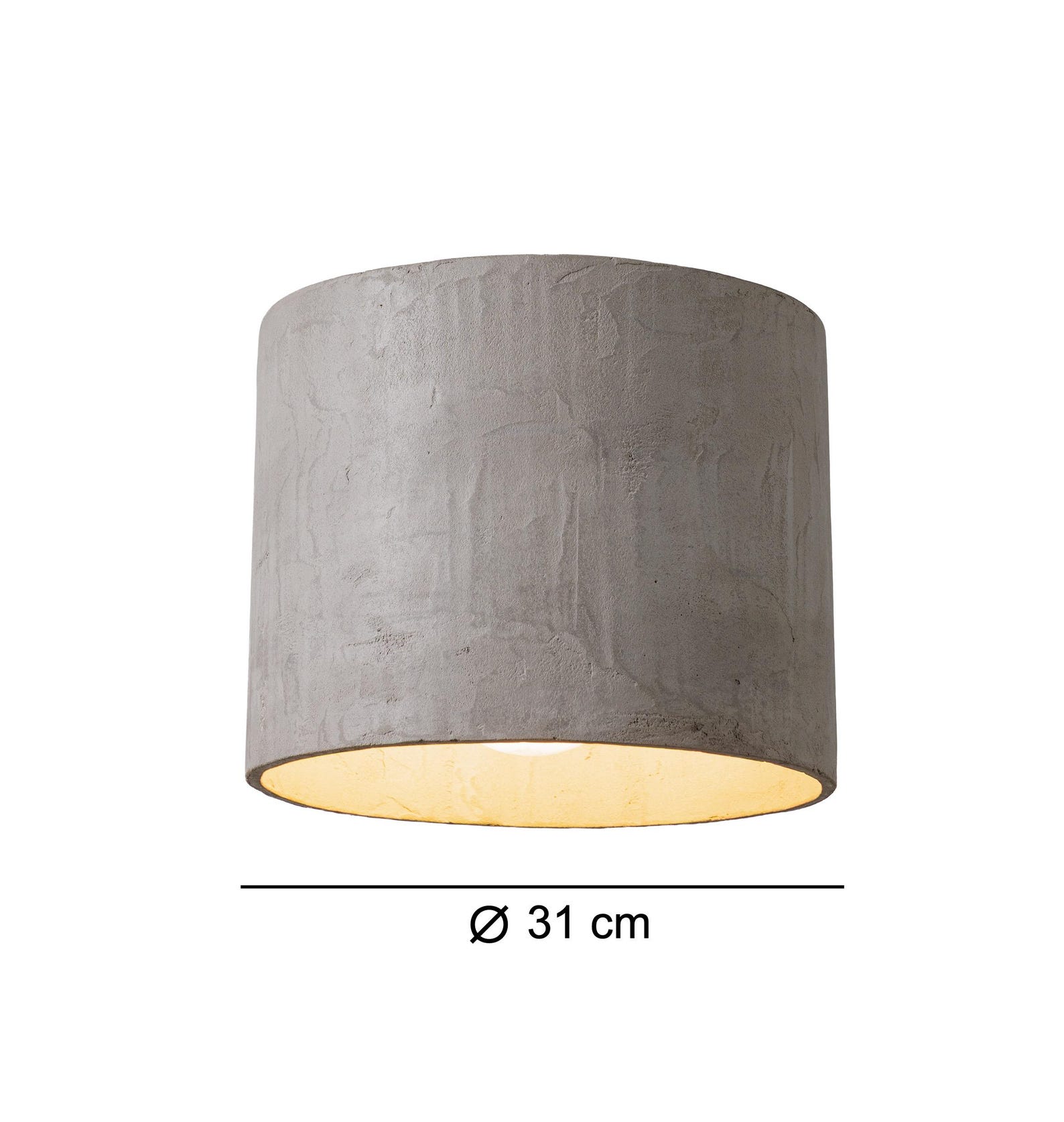 Microcement Light Gray Ceiling Light, Concrete Look Lamp, Handmade ...