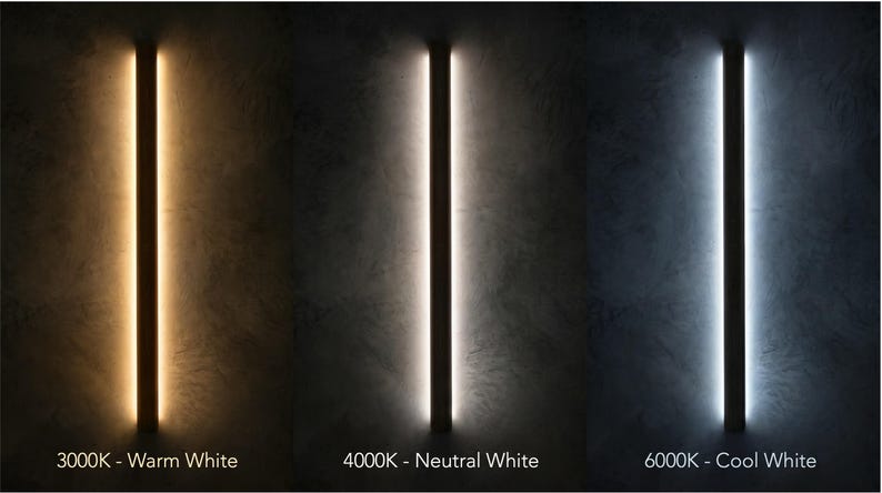 White Oak Wood Veneer Wall Light, Modern Dimmable LED Sconce ...