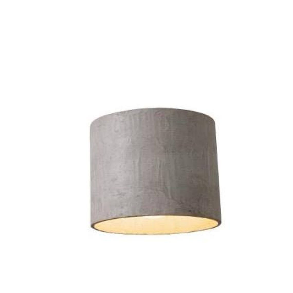 Microcement Light Gray Ceiling Light, Concrete Look Lamp, Handmade ...
