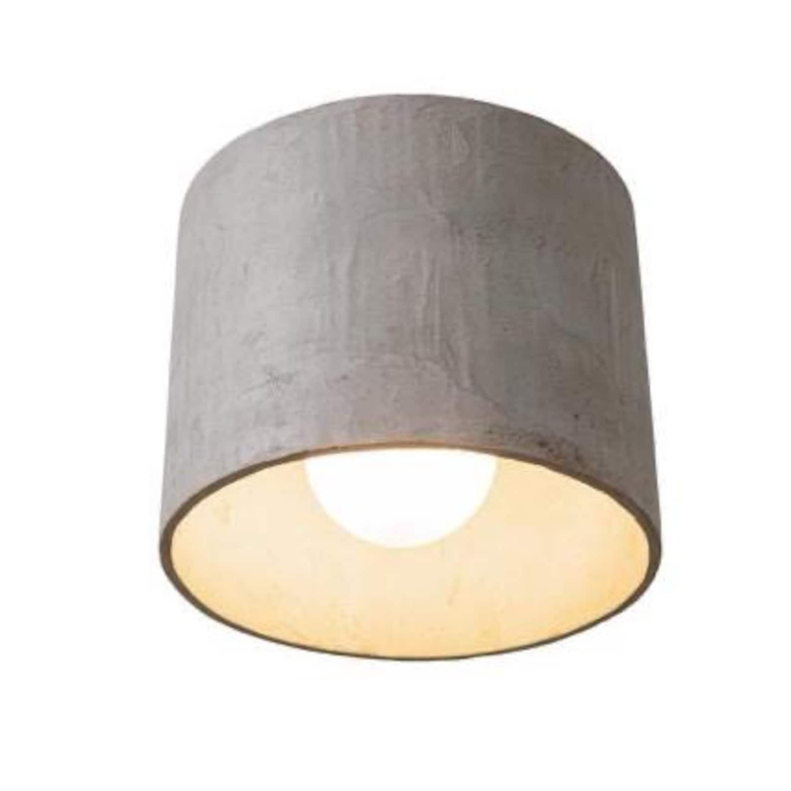 Microcement Light Gray Ceiling Light, Concrete Look Lamp, Handmade ...