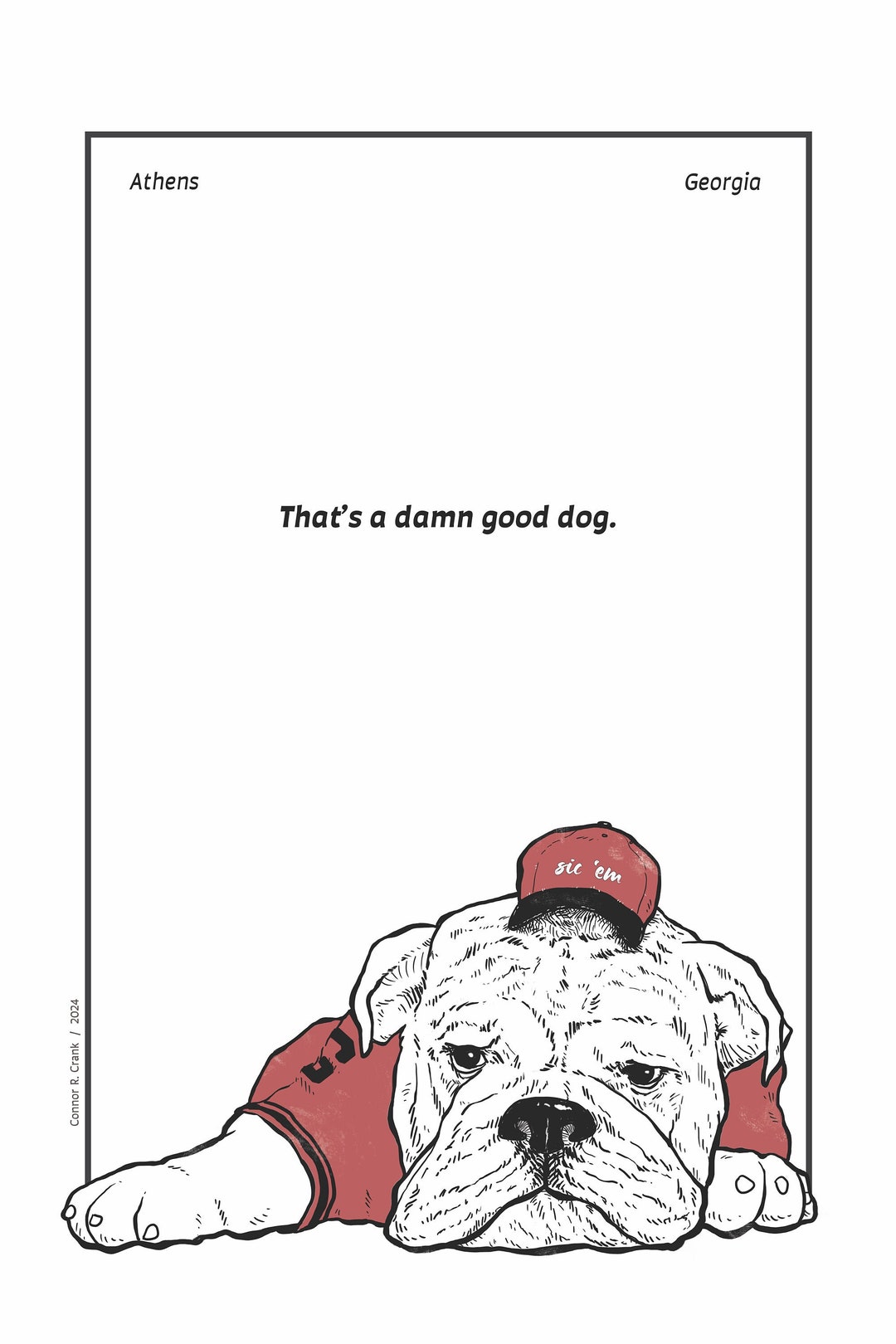The University of Georgia: That's a Damn Good Dog - Etsy