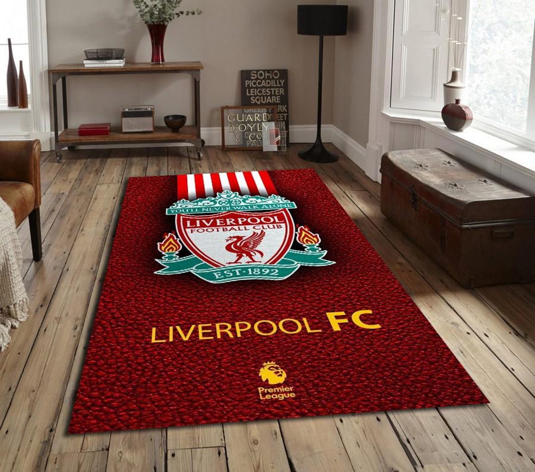 Liverpool Rug, Football Rug, Liverpool FC, Modern Rug, Anti-slip Rug ...