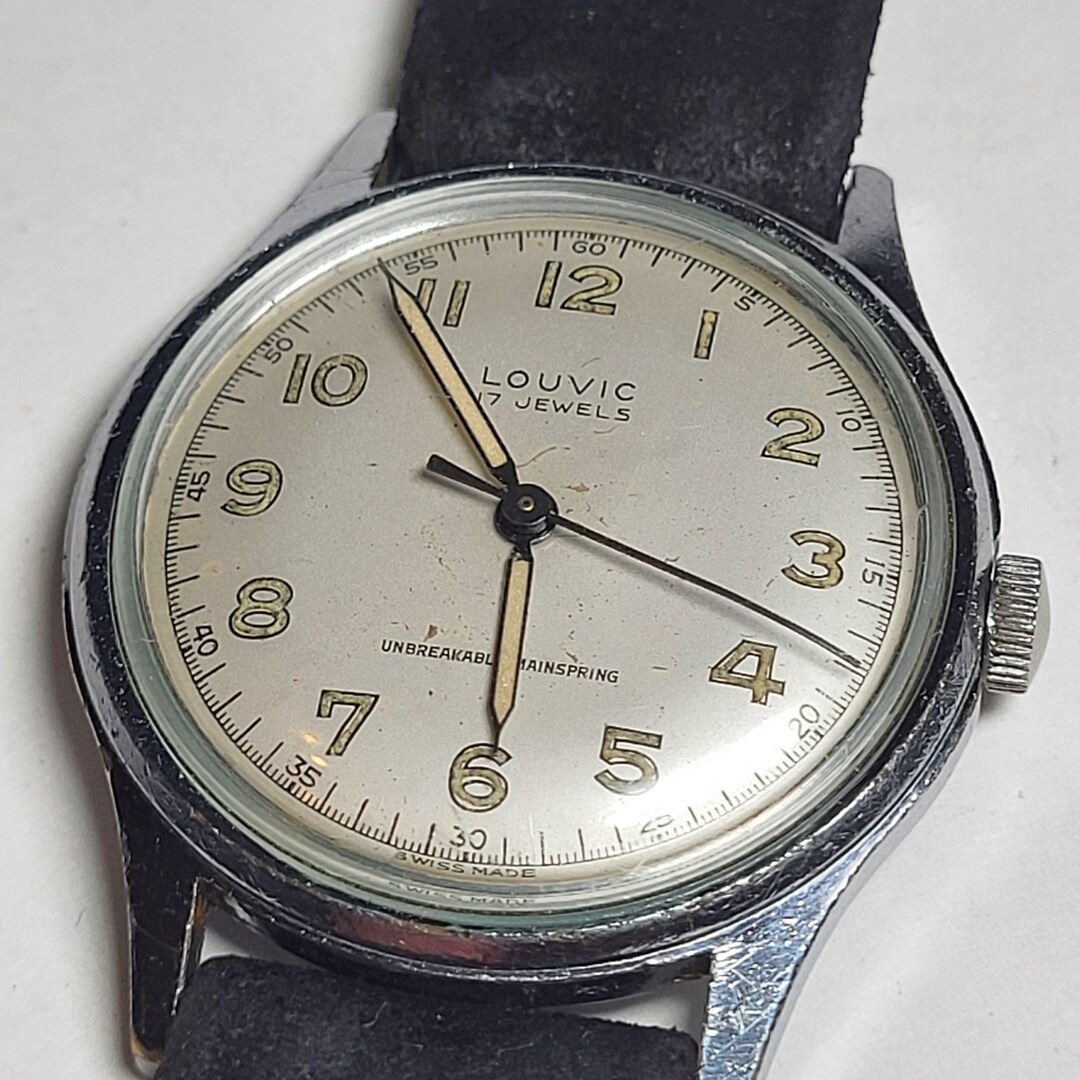 Wrist Watch Mechanik Louvic 17 Jewels Original SWISS Mann - Etsy
