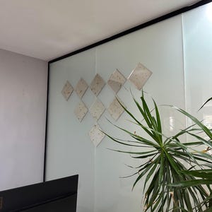 Geometric Wall Mirror, Square & Triangle Pieces, Mirror Wall Decor ...