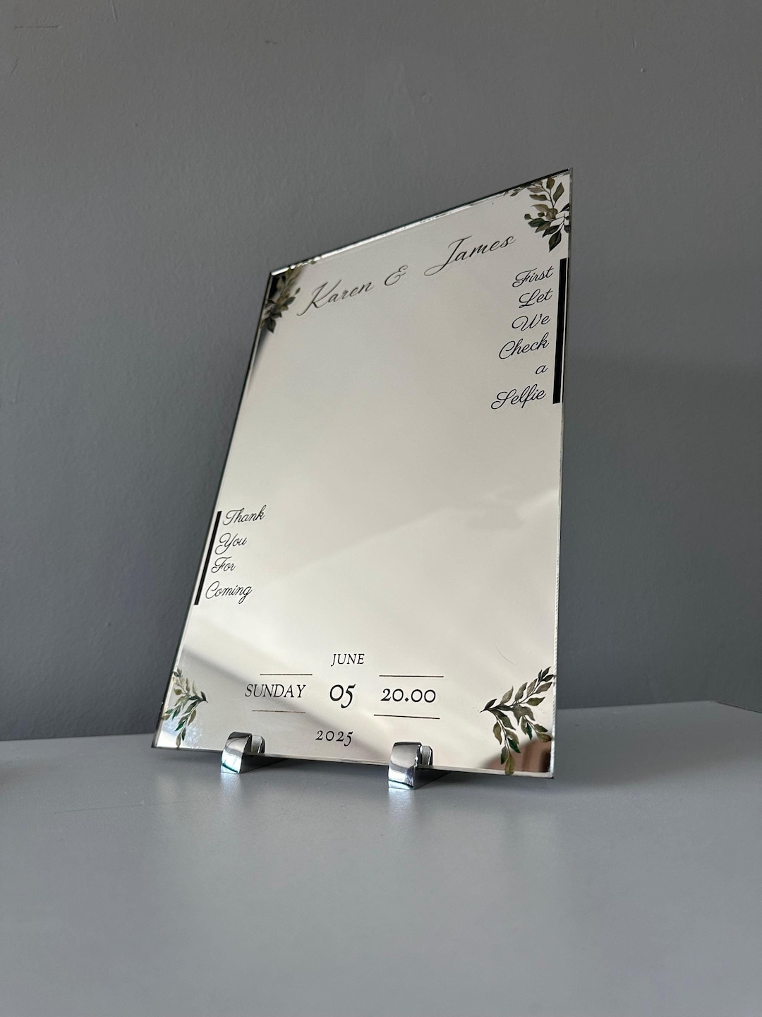 Wedding Reception Signage, Wedding Sign Mirror, Custom Text Mirror ...