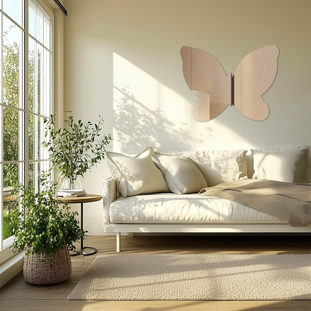 Butterfly Design Wall Mirror, Elegant Nature-inspired Mirror for Modern ...