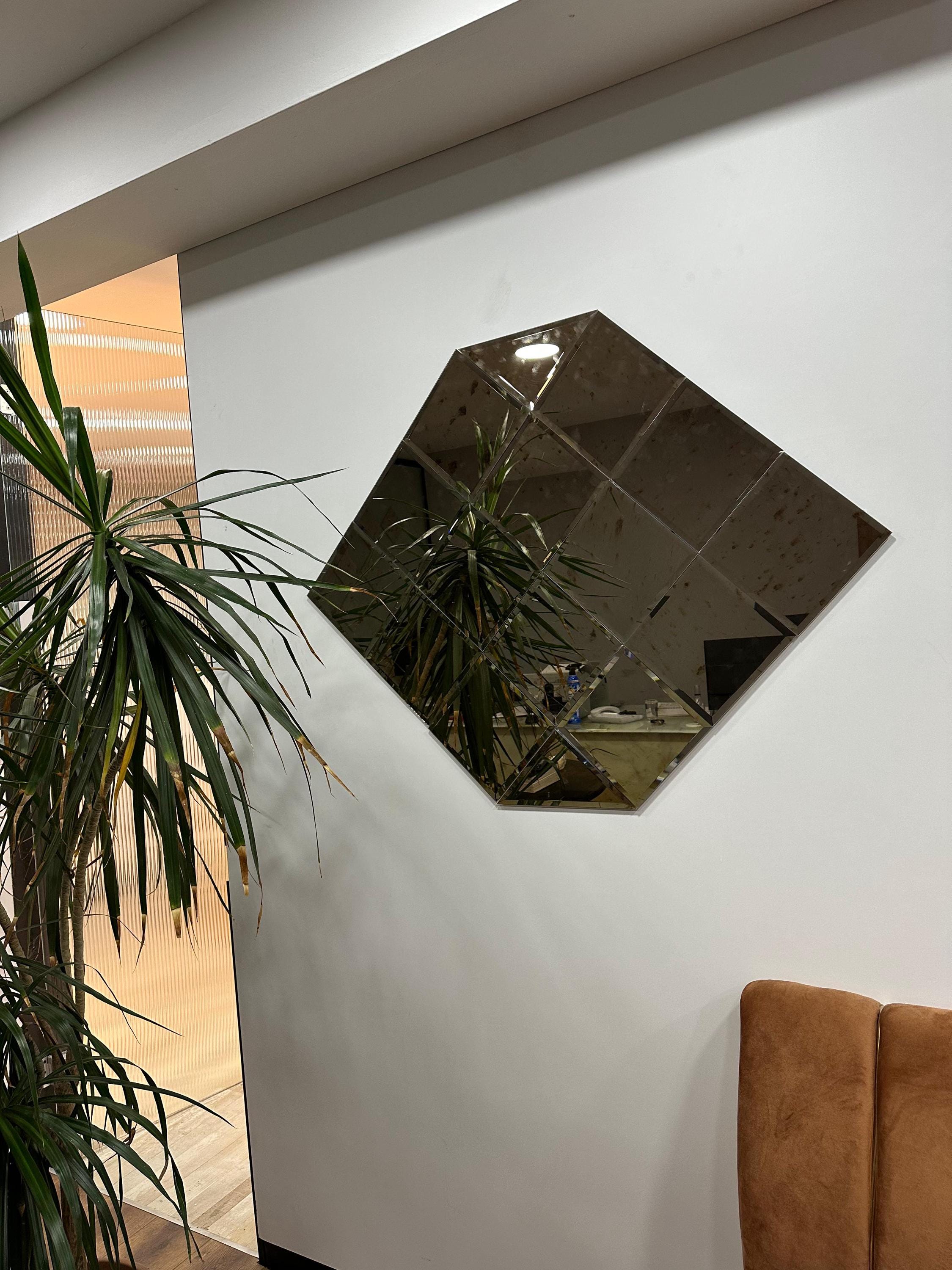 Mirror Wall Art, Geometric Wall Mirror, Mirror Wall Decor, Decorative ...