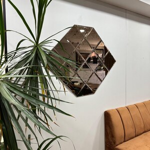 Geometric Wall Mirror, Square & Triangle Pieces, Mirror Wall Decor ...