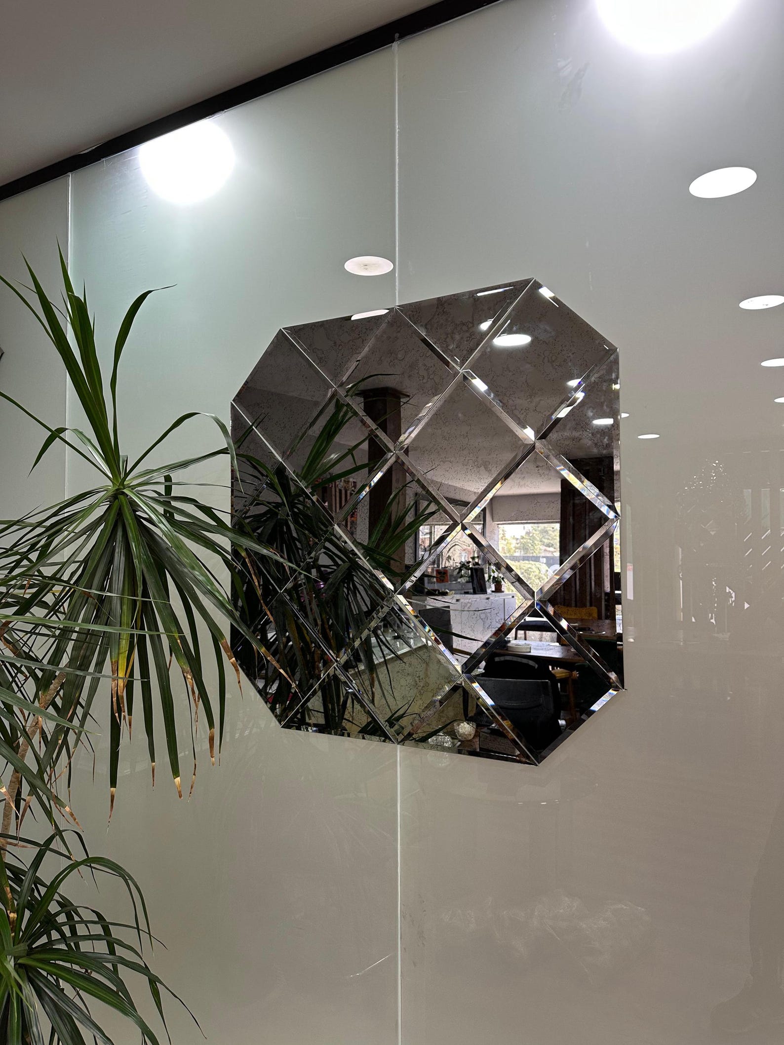 Mirror Wall Art, Geometric Wall Mirror, Mirror Wall Decor, Decorative ...