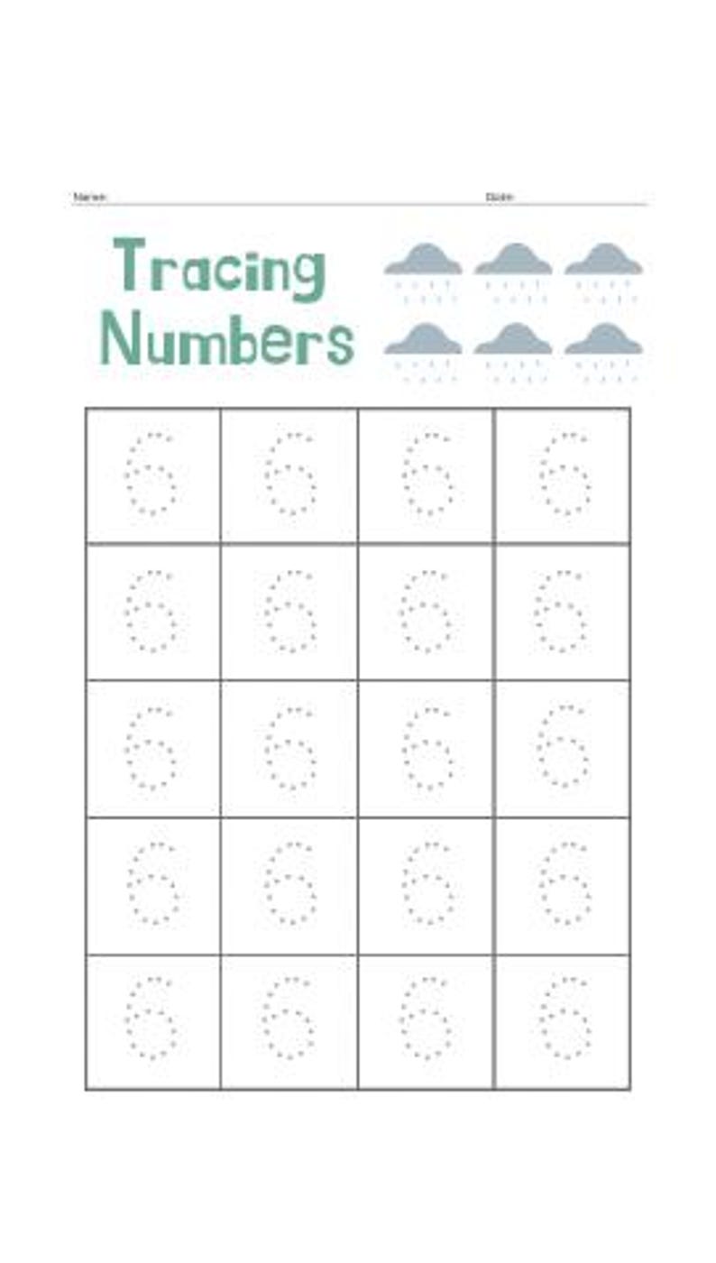Number Tracing for Kids - Etsy