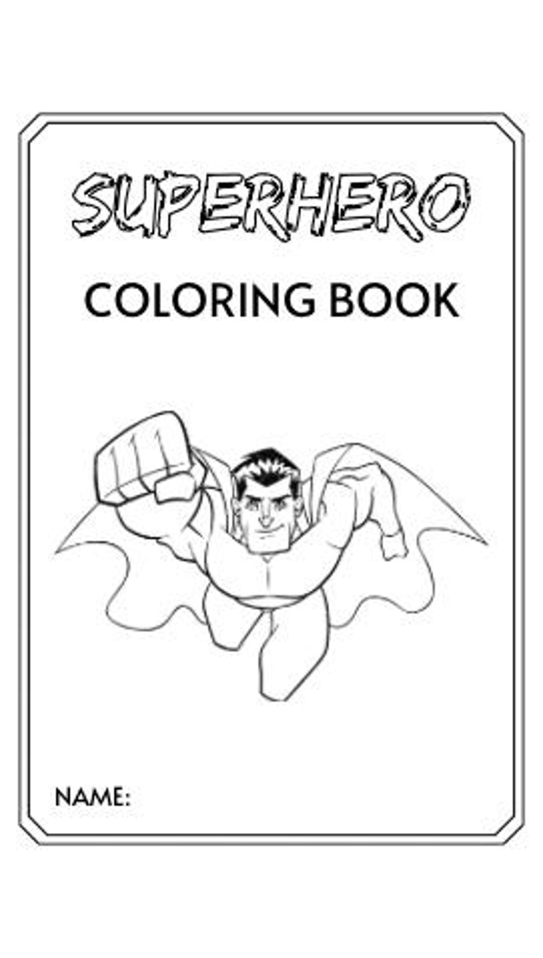 Super Heroes Colouring Book - Etsy