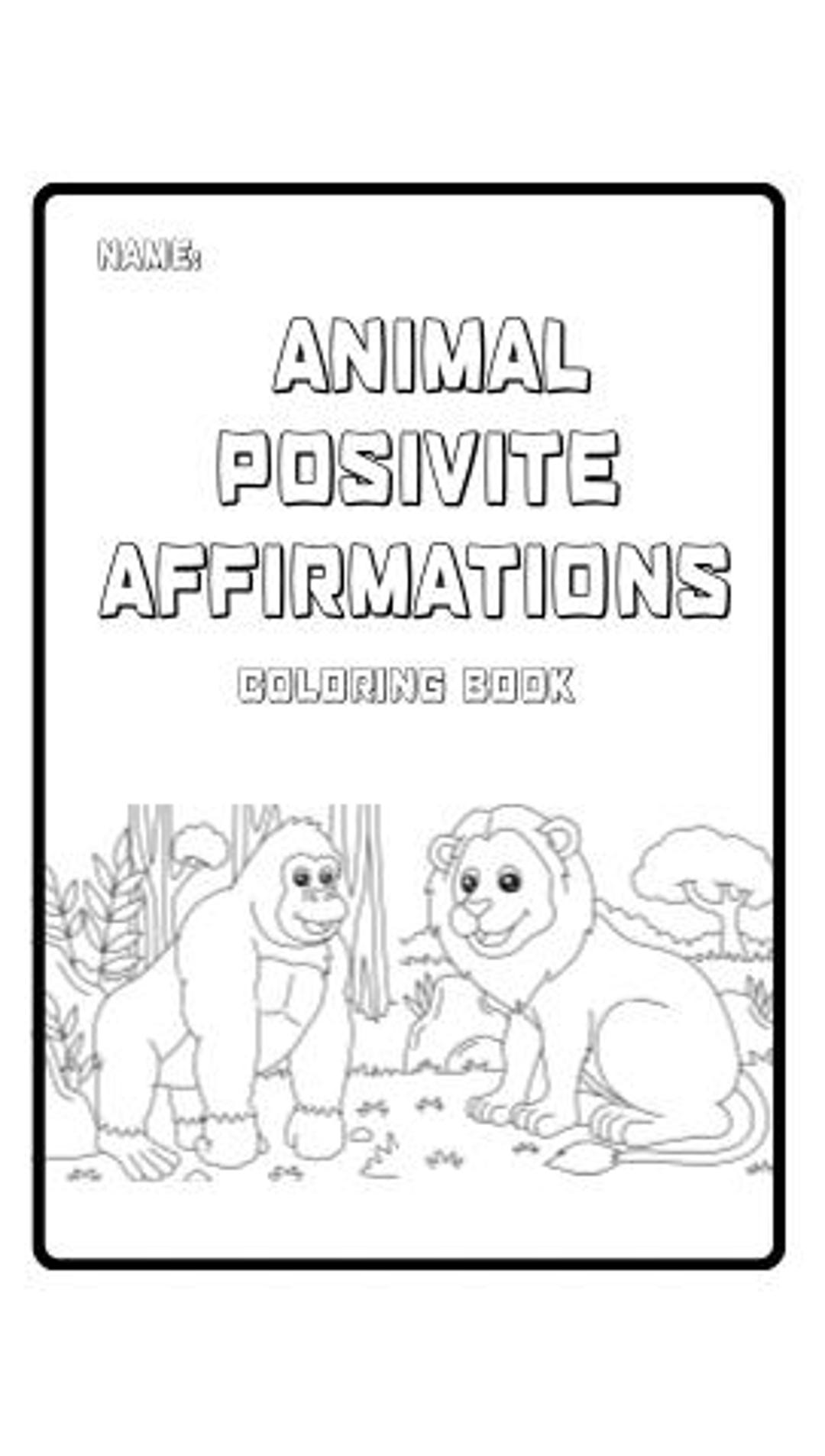 Animals Positive Affirmations Colouring Book - Etsy