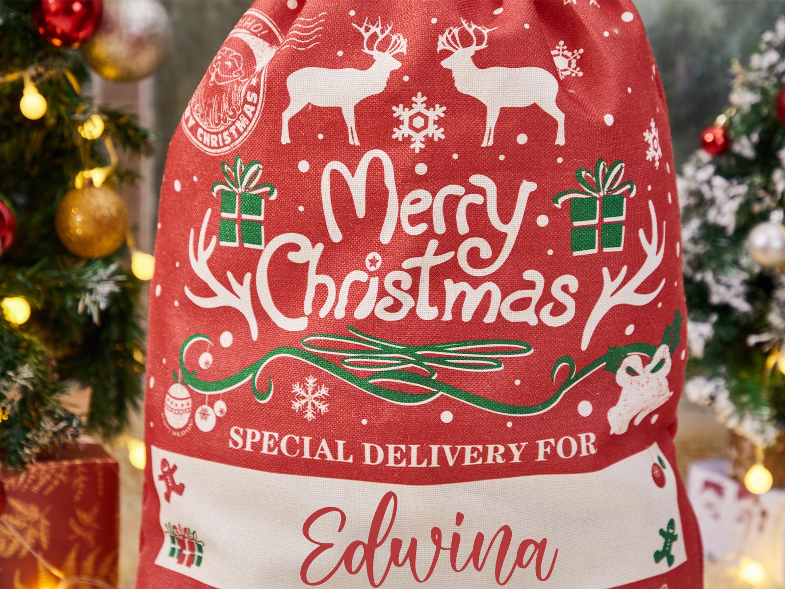 Custom Name Christmas Santa Bag,christmas Gift Bags for Kids and Adults ...