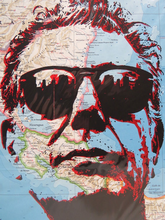 Anthony Bourdain Vintage Map Screenprint Prints Screenprints Art ...