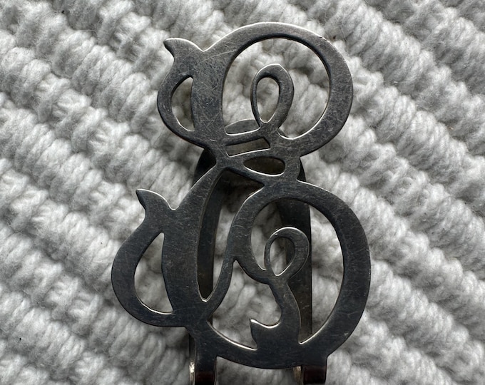 Antique Monogrammed Sterling Silver Money Clip - Etsy