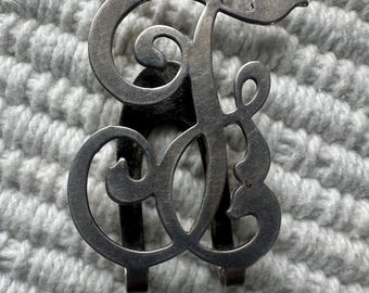 Antique Monogrammed Sterling Silver Money Clip - Etsy