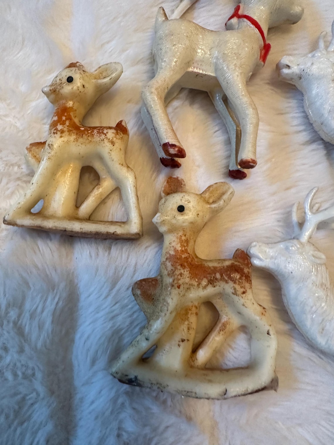 Lot of Vintage Reindeer Ornaments - Etsy