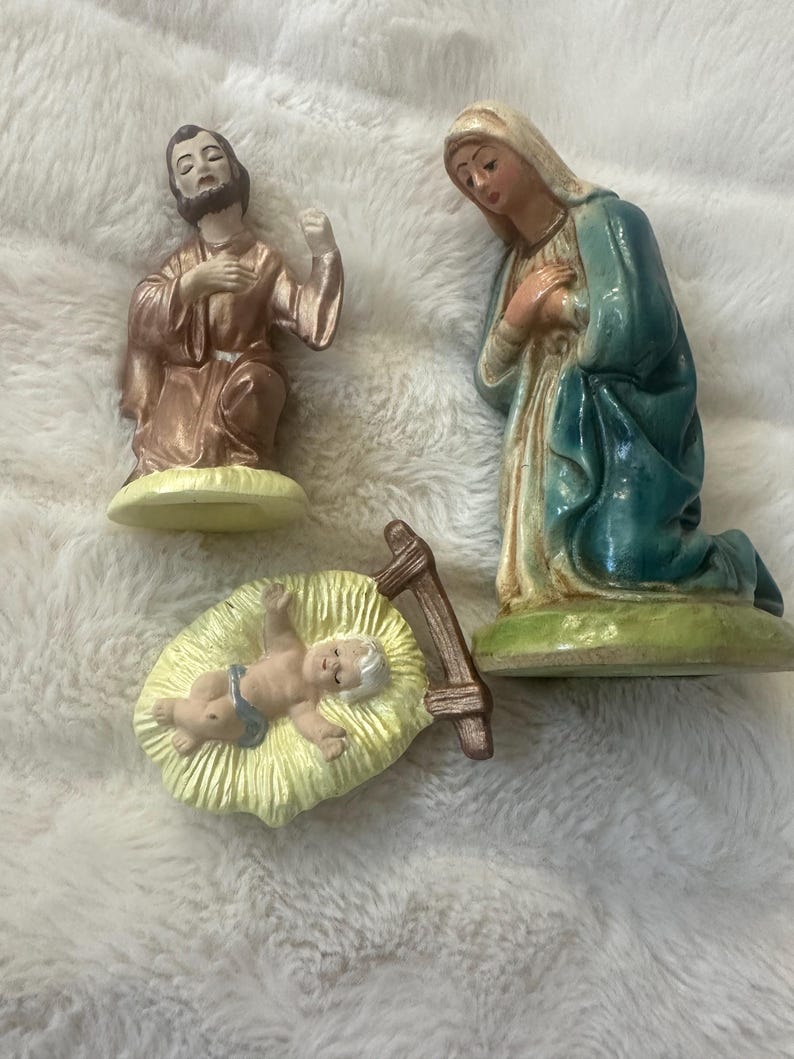 Vintage Nativity Set 13 Pieces - Etsy