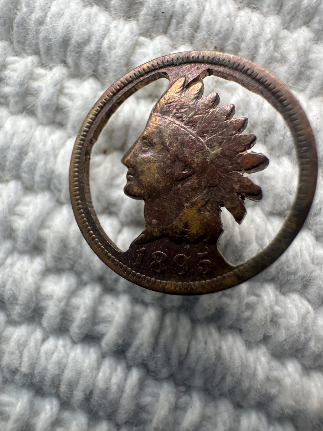 1895 Cut Out Indian Head Penny Tie Pin - Etsy