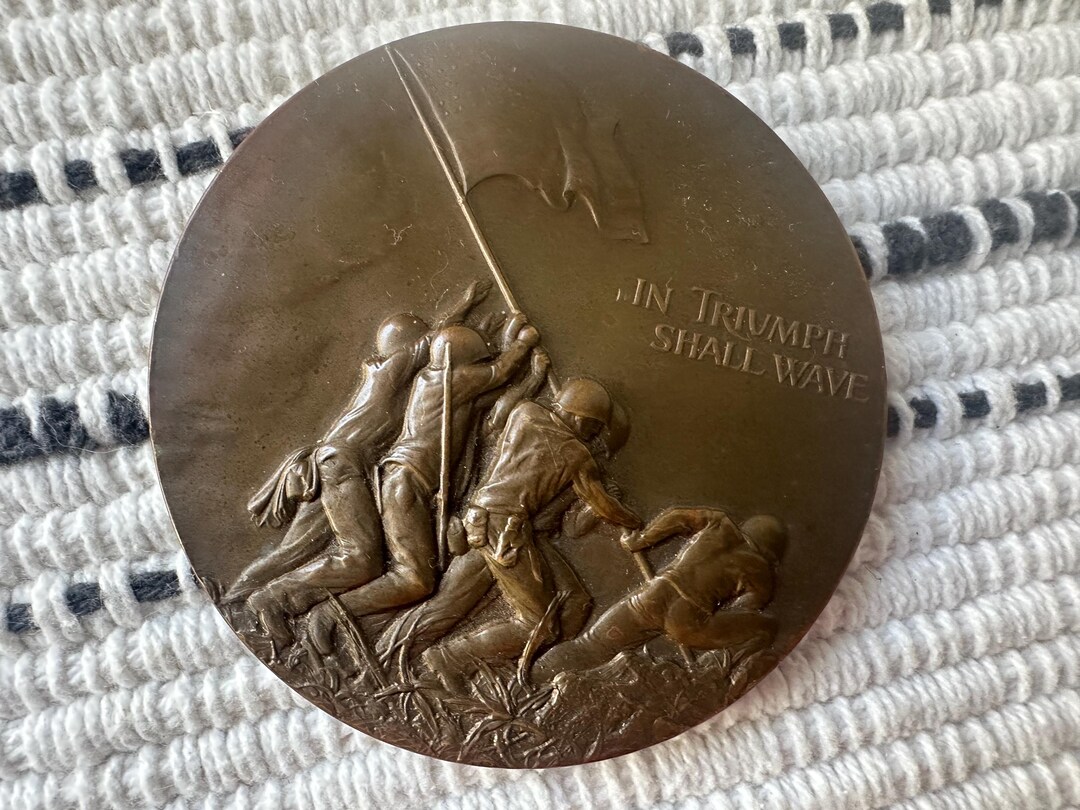 Bronze Art Medal "in Triumph Shall Wave" by Rene Paul Chamberlain - Etsy