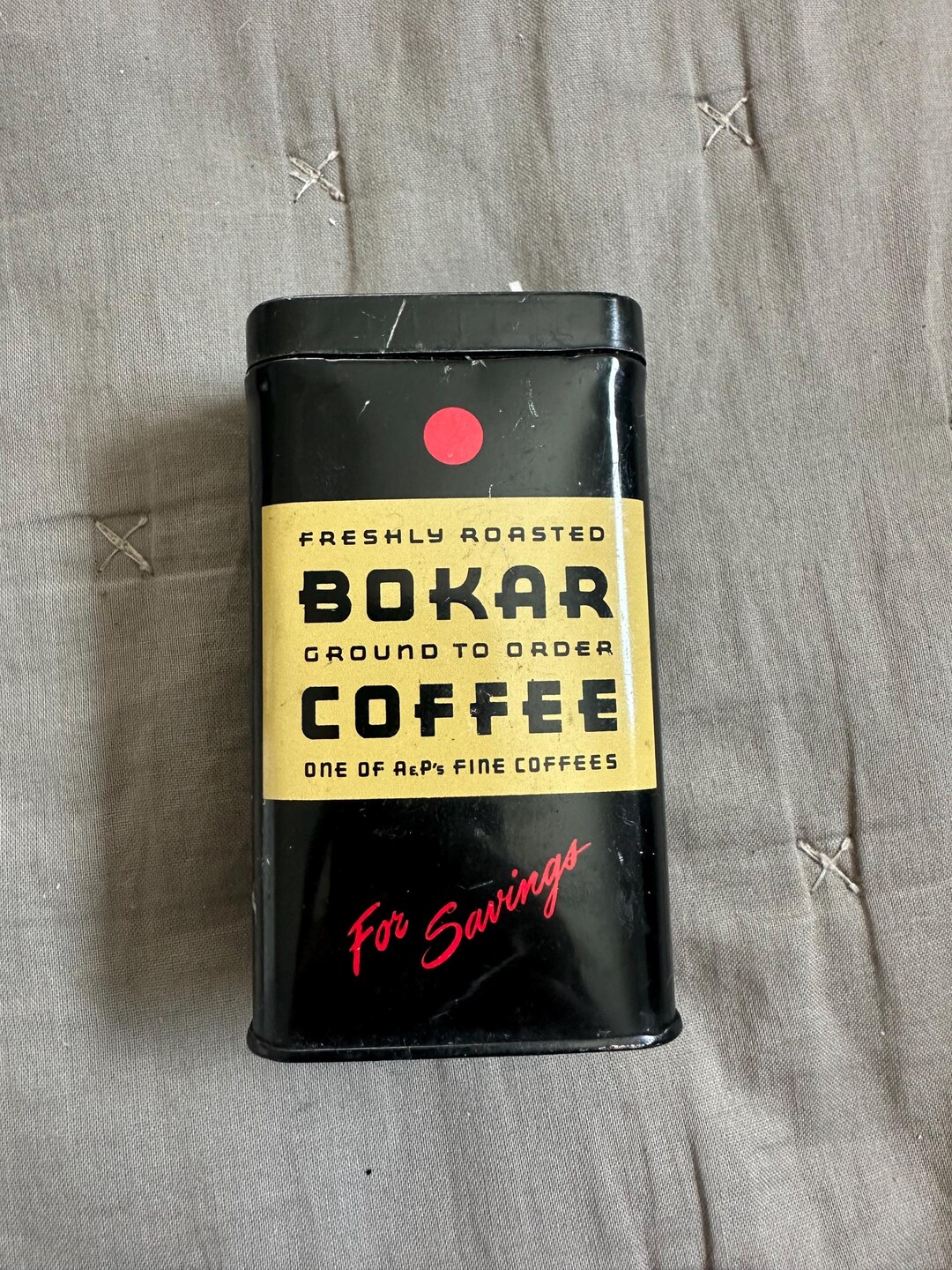 Vintage Bokar Coffee Tin Bank - Etsy