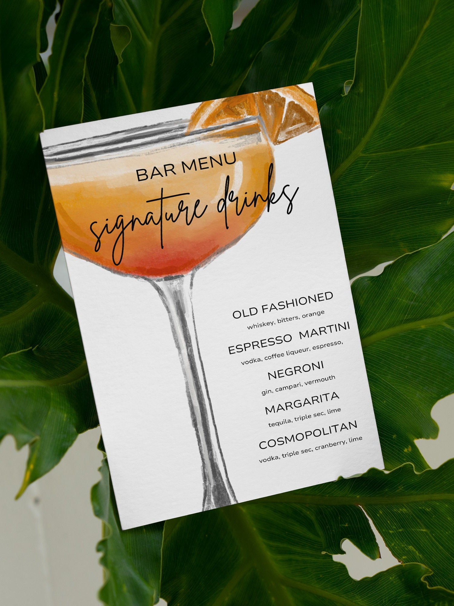 Editable Bar Menu Template - Etsy
